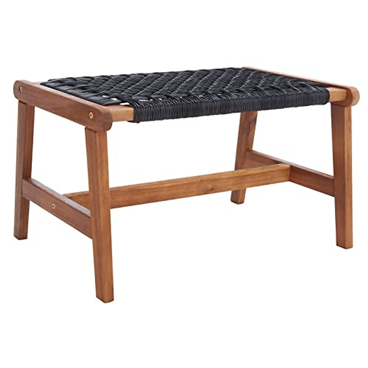 SAFAVIEH Outdoor Collection Chantelle Natural/Black Woven 5-Piece Patio Set