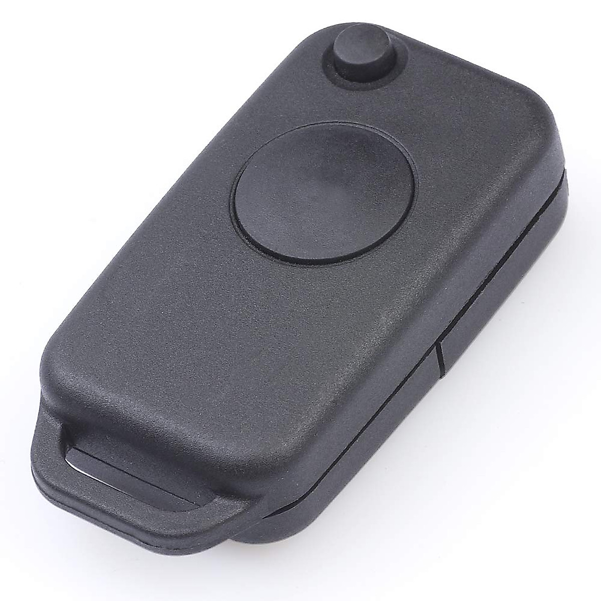Keymall keyless Entry Remote car Key fob Shell Case 1 Button for Benz C E ML S HU64 Blank Blade