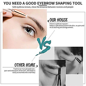 ZJchao Facial Hair Removal for Women, Eyebrow Trimmer Body Hair Groomers USB Rechargeable Painless Portable Precision Electric Eyebrow Hair Remover for for Nose Lips Face Body