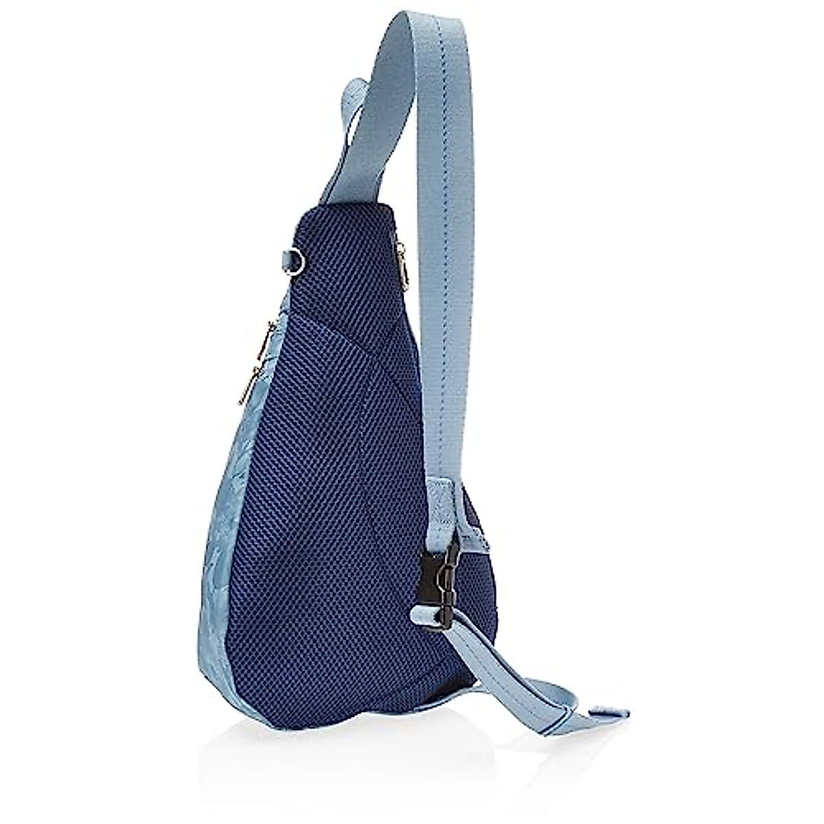 Sakroots Women's On The Go Sling Backpack in Nylon Eco Twill, Denim in Bloom