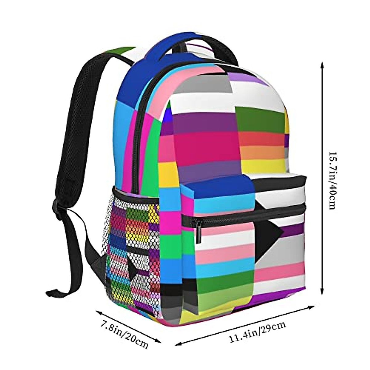 SWEET TANG Student Laptop Backpack College Carrying Bag Casual Durable Lightweight Travel Sports Daypacks Compatible with Lesbian Gay LGBT Pride Flags, One Size