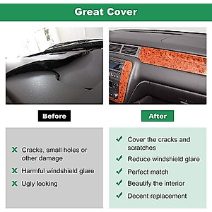 MIKAAUTO MIKA Dash Board Cover Cap Overlay Compatible with Chevy 07 14 Tahoe Silverado LTZ Sierra SLT Tahoe Avalanche Suburban Yukon Denali XL Molded wo Dash Speaker Matte Black