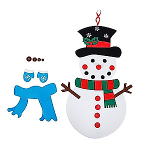 Toyvian Stocking Stuffer 1 Set Dress up Christmas Snowman Christmas Toys Christmas Tree Decorations Christmas Decor Felt Christmas Snowman Ornaments DIY Felt Christmas Ornaments