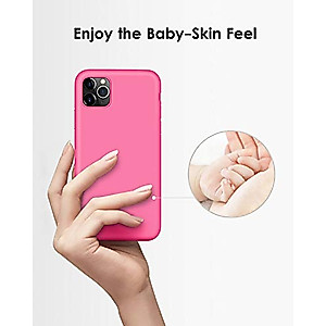 DTTO Compatible with iPhone 11 Pro Case, [Romance Series] Full Covered Silicone Cover [Enhanced Camera and Screen Protection] with Honeycomb Grid Cushion for iPhone 11 Pro 5.8" 2019, Rose Red