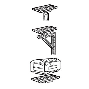 Gibraltar Mailboxes Patriot Rust-Proof Plastic Black, Mailbox Mounting Board, GMB225B