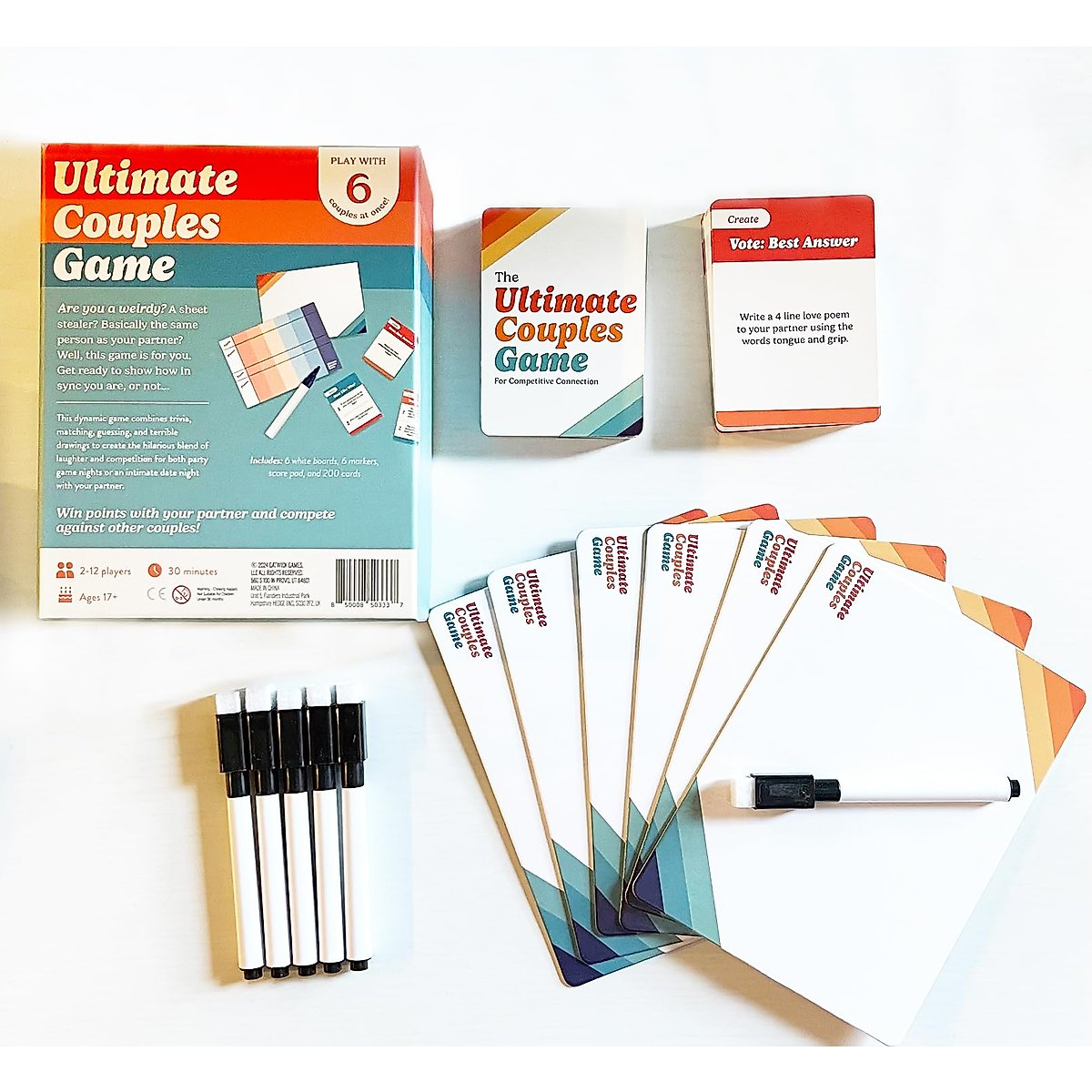 Ultimate Couples Game - Fun Party Game for Adults and Couples Game for Date Night! Guess, Match, and Draw in This Trivia, Conversation, and Relationship Card Game for Valentines, 2-12 Players