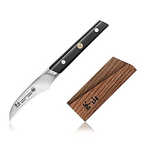 Cangshan TC Series 1020960 Swedish 14C28N Steel Forged 2.75-Inch Peeling Knife and Wood Sheath Set