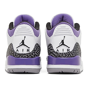 Nike Men's Air Jordan 3 Retro Basketball Shoes, White/Black-dark Iris-cement G, 9.5