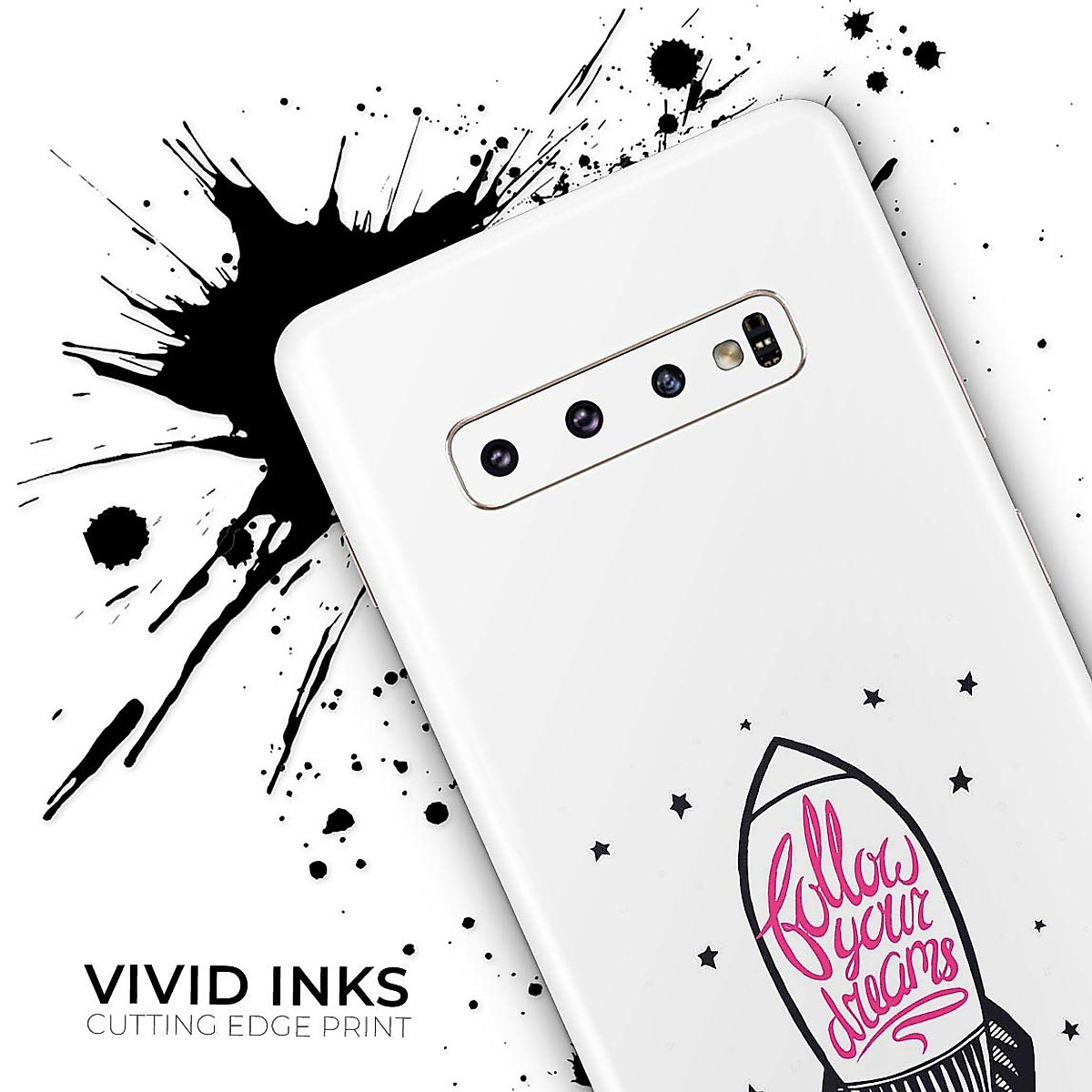 DesignSkinz Follow Your Dreams Protective Vinyl Decal Wrap Skin Cover Compatible with The Samsung Galaxy S20 (Screen Trim & Back Glass Skin)