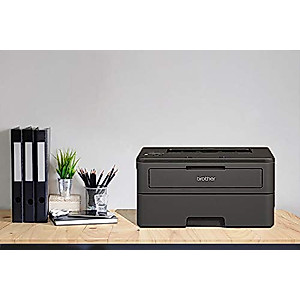Brother Monochrome Laser Printer with Duplex Printing, 2400 x 600 DPI, up to 27 Pages per Minute, Automatic Duplex (2-Sided) Printing, Compact HL-L2300d