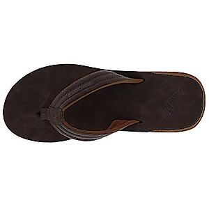 Quiksilver Men's Carver Nubuck Sandal, Demitasse/Solid, 9