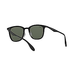 Ray-Ban RB4278 Square Sunglasses, Black On Matte Black/Dark Green, 51 mm