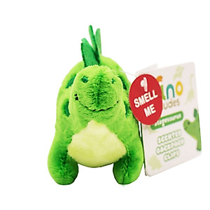 Scentco Dino Dudes Backpack Buddies - Patented Gourmet Scented Plush Toy Dinosaur Clips - Stegosaurus (Green Apple) - Stocking Stuffer