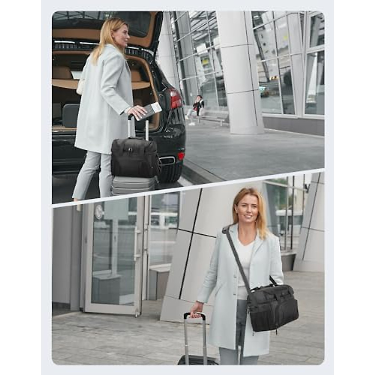 DEERFAMY Super Large Lunch Bag Insulated Cooler Bag Lunch Bag for Women Men, Lightweight Soft Cooler Bag Portable for Work Travel Road-Trip Sport Camping Picnic Black