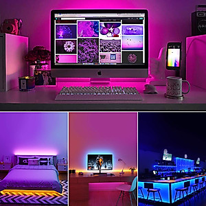 Led Strip Lights 32.8ft 10m Color Changing Non Waterproof LED String Lights with Remote and Power Supply for Home, Bedroom, Kitchen, Christmas