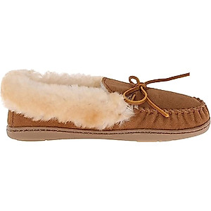 Minnetonka Women's Alpine Sheepskin Slippers, Golden Tan, 8
