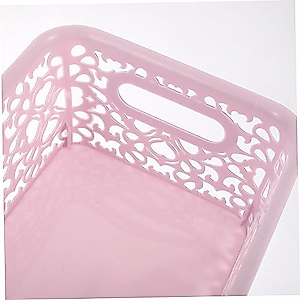 ABOOFAN Cube Storage Box plastic storage basket with lid baskets with lids storage baskets with lid plastic storage bins with lids hollow out basket clothing drawer Popcorn Bowl