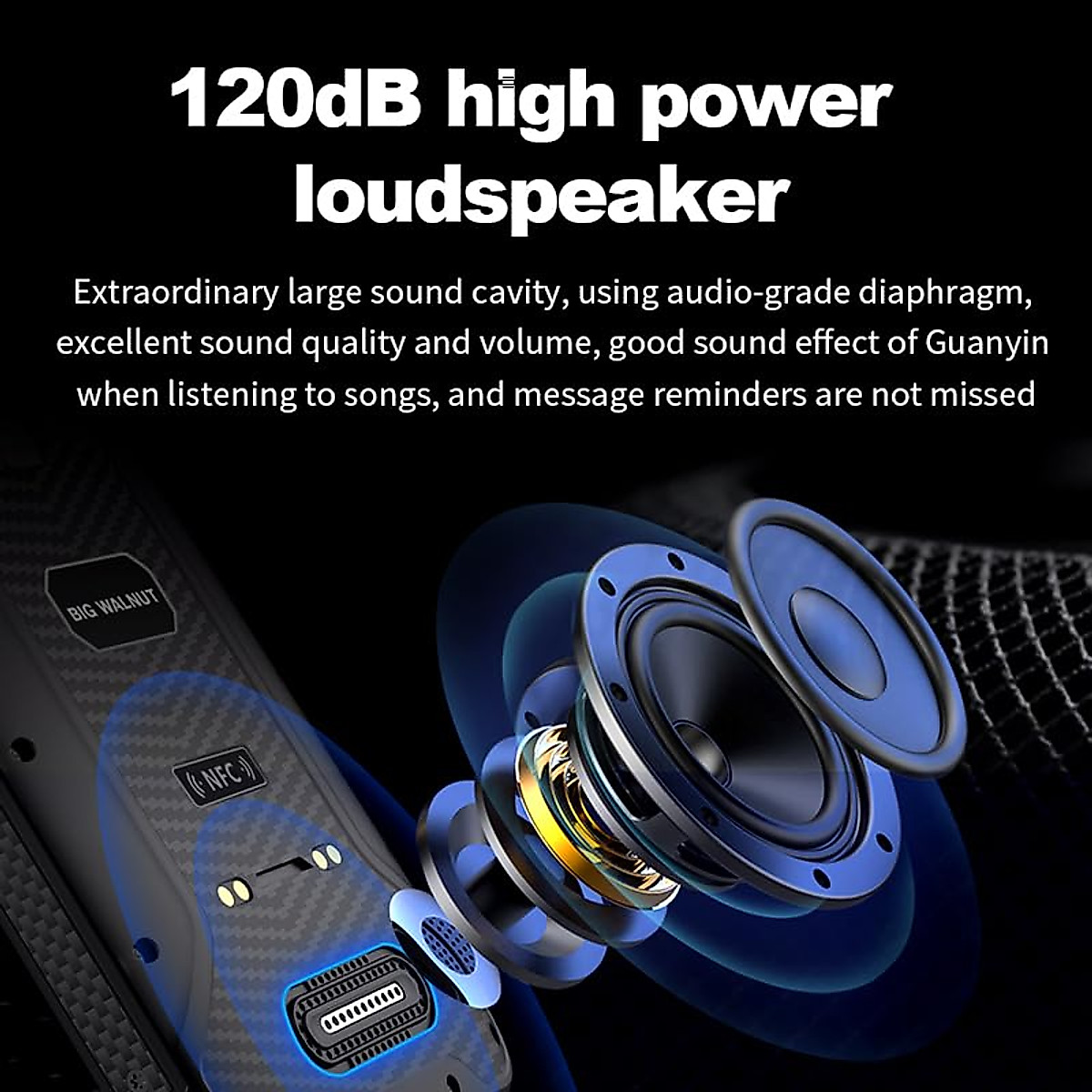 Big Walnut B1 Rugged Smartphone(2023), eSIM Dual 5G 8GB+256GB Rugged Phone Unlocked, 6.67" FHD+ Rugged Cell Phone, Android 12, 64MP Camera, 24MP Night Vision, NFC Smartphone