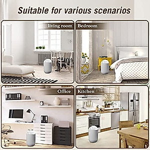 8 Gallon Trash Bags Drawstring, Strong Medium Kitchen Garbage Bag White Trash Can Liners, 22" x 23", (34 Count)