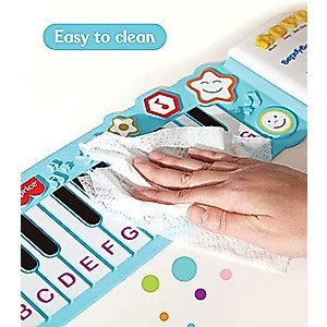 Fisher-Price BendyBand Roll-Up Drum Set, Electric Drums for Kids, Drum Mat, Drumsticks, 6 Percussion Instrument Sounds, Follow-Me Music Mode, Musical Toys for Toddlers, Ages 3+