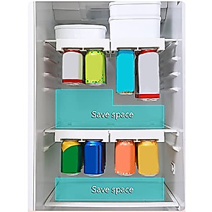 Argzm Beer and Drink Storage Rack for Fridge Convenient Refrigerator Beverages Slide Under Shelf Beer Cans Container