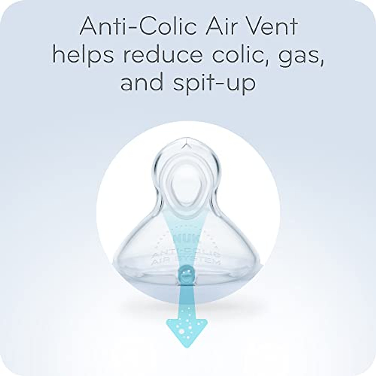 NUK Smooth Flow Anti Colic Baby Bottle, 10 oz, 4 Pack, Elephant,4 Count (Pack of 1)