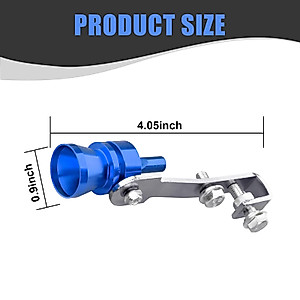 Crynod Pack-2 Car Turbo Whistle, Sound Whistle Simulator, Exhaust Pipe Whistle, Metal Tail Whistle, Car Roar Maker, Sound Booster, Automotive Decoration, Universal for Cars, Motorcycle (Blue)