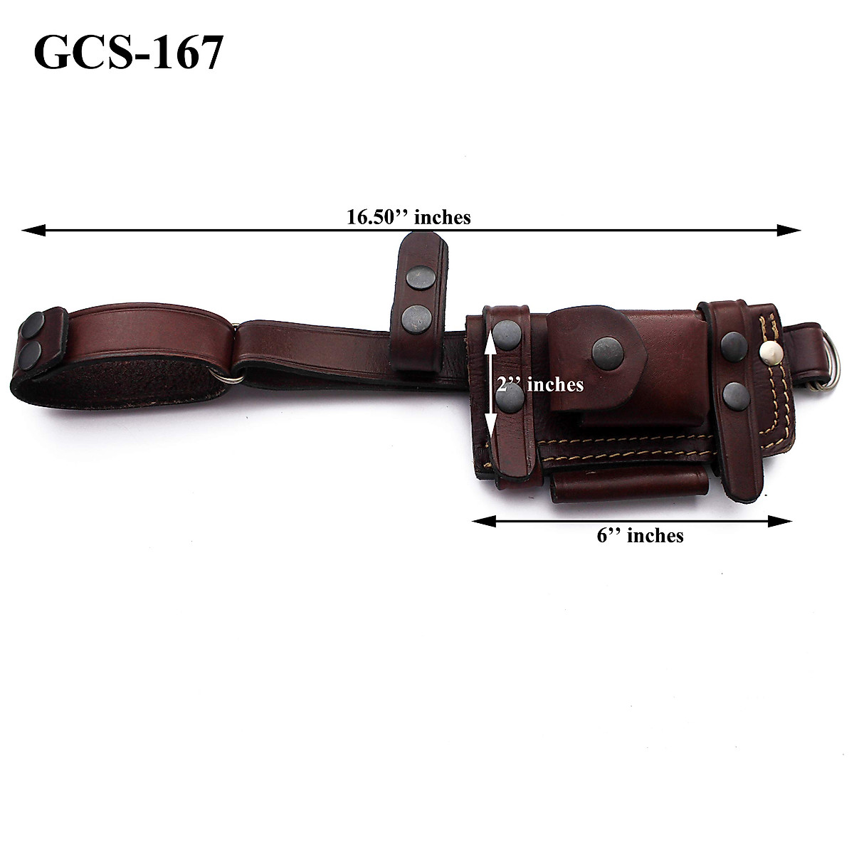 GCS Custom Handmade Leather Sheath - Vertical Drop Leg Carry for 6" or Smaller Fixed Blades GCS 167