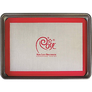 Rose Levy Beranbaum Signature Series Rose's Half 13" x 18" Sheets Non-Stick Silicone Baking Mat, 11.75" x 16.5", Tan