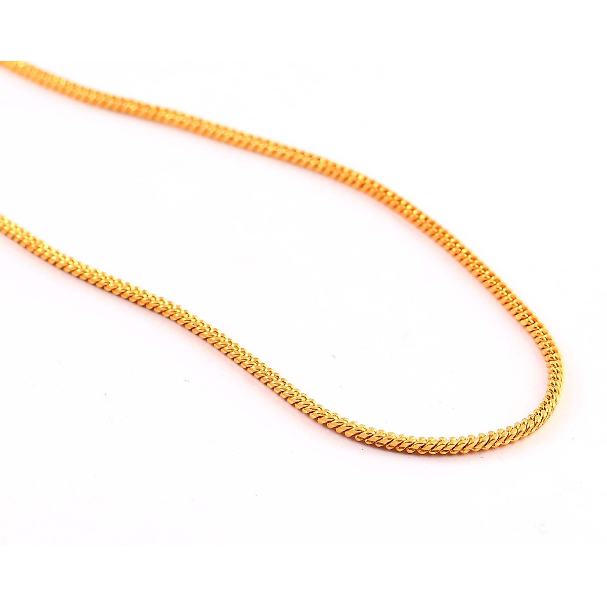 JewarHaat Chain Indian K Gold Plated Handmade Daily Use Fashionable Link Jewelry for Men, Women (Simple Square Design)