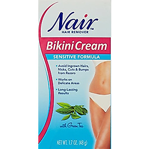 Nair Hair Remover Bikini Cream Sensitive 1.7 Ounce (50ml) (2 Pack)
