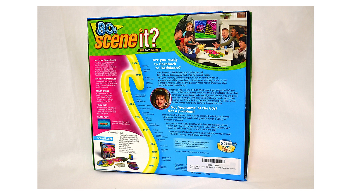 Scene It 80's Game With DVD Radical Trivia Questions — 🛍️ The Retail Market