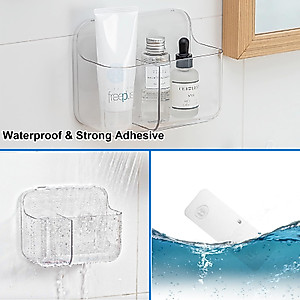 Diesisa 2 Pack Shower Caddy Adhesive for Replacement, Strong Adhesive for Shower Caddy, No Drilling Hang Walls Adhesive Bathroom Shelves (For Small and Dual basket Shelf 6.5 * 2.8 inch