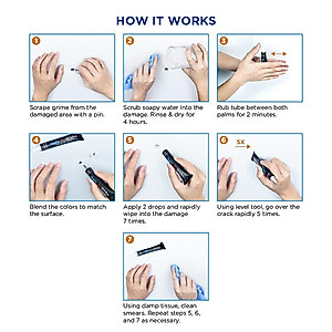 MagicEzy Tile RepairEzy (Honey Beige) Ceramic Tile Repair Kit - Cracked Chipped Bathroom Floor Tiles