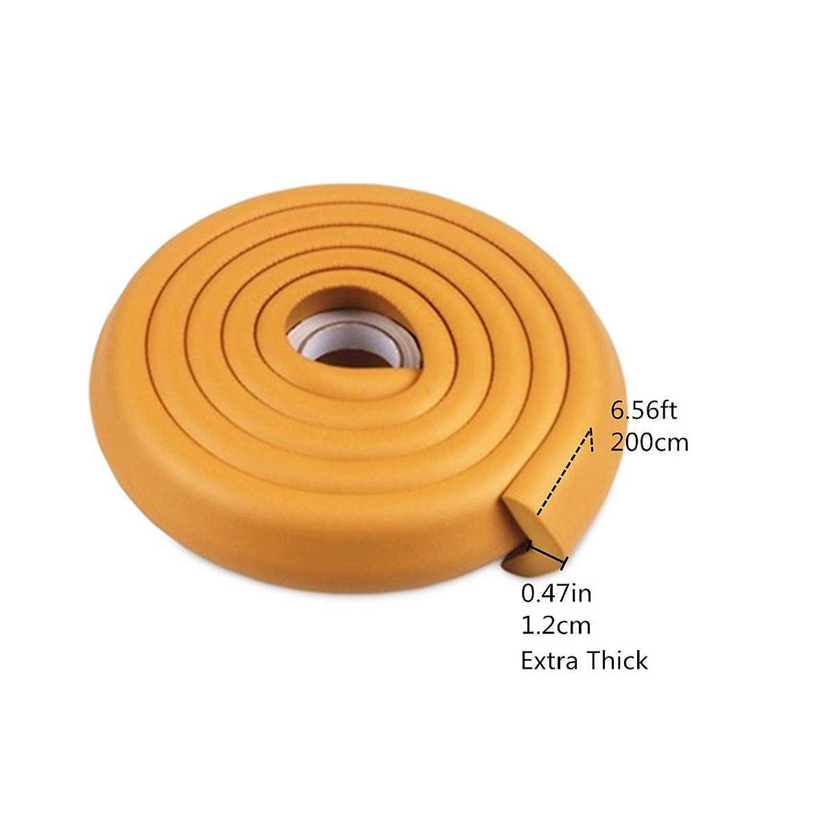 HiCat Safe Edge and Corner Guards Cushion Protector Furniture Safety Bumpers Baby Proof Table Protection 6.56ft Edge and 4 Corners, Thick Anti-Collision Soft Bumper (Wooden)