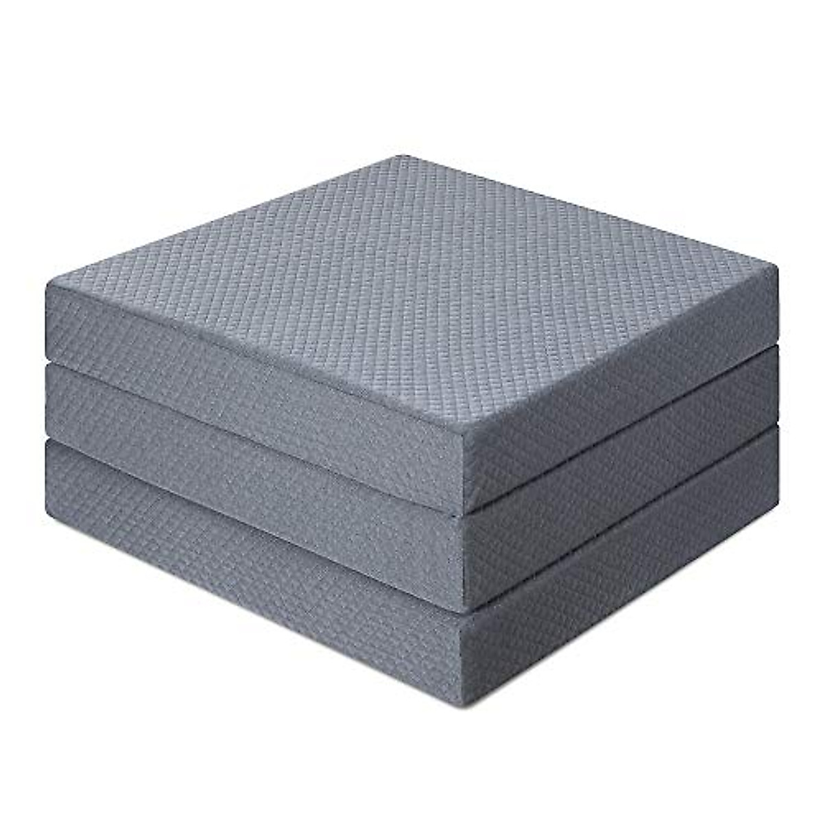 Sleeplace Multi Layer Tri-Folding Memory Foam Topper, Single, Blue-grey