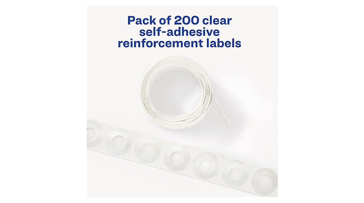 Avery Clear Hole Reinforcement Stickers - Strong & Invisible Protection