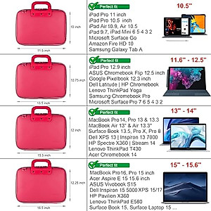 12 13 Inch Laptop Sleeve Hard Shell Case Shoulder Bag for Women for iPad Pro 13/Air 13/Pro 12.9, Surface Pro X/9/8/7, Galaxy Tab S9+/S8+/S7 Plus