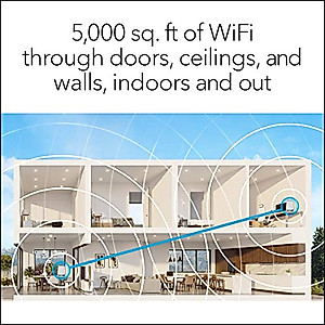 NETGEAR Orbi Whole Home Tri-band Mesh WiFi 6 System (RBK852) – Router with 1 Satellite Extender | Coverage up to 5,000 sq. ft., 100 Devices | AX6000 (Up to 6Gbps) , White