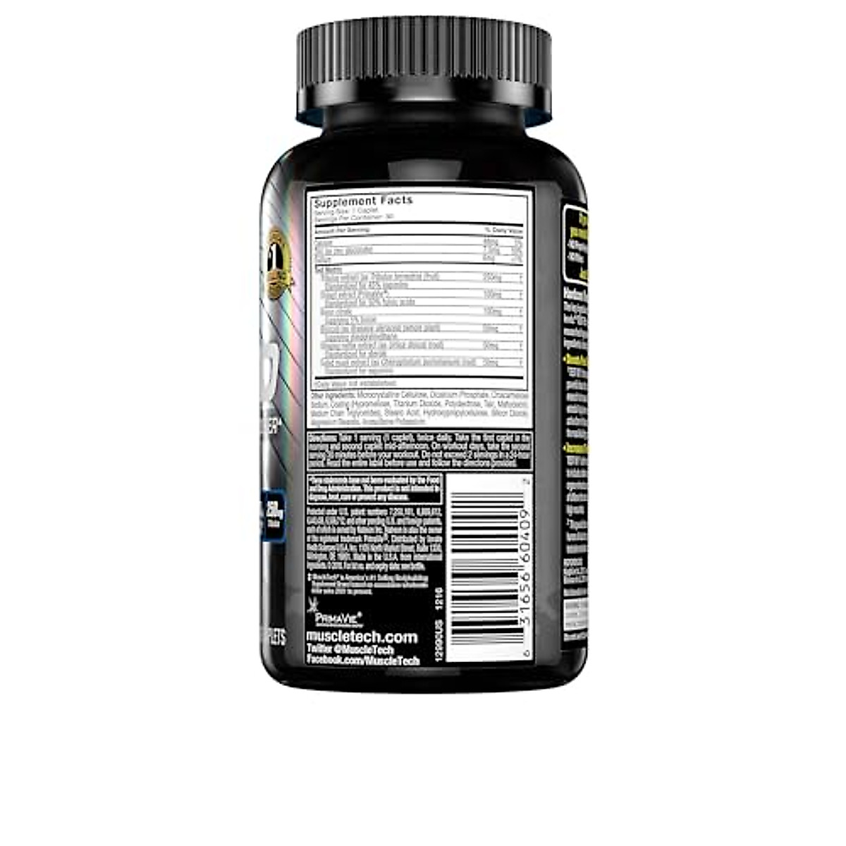 Testosterone Booster for Men MuscleTech Test HD Tribulus Terrestris for Men Max-Strength ATP & Test Booster for Men, Boost Free Testosterone Levels, 90 Pills