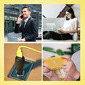 HEATFUN Yellow USB C Charger Cable for Switch, MacBook, Pixel C, LG Nexus 5X G5, Nexus 6P/P9 Plus, One Plus 2, Sony XZ and More - Fast Charging (4.92ft)