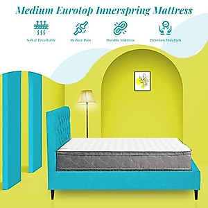 Nutan 11" Firm Foam Encased Foam Mattress with Double Sided Eurotop, Heavy-Duty Comfy Mattresses for Proper Relaxation, Promote Healthy Sleep and Prevent Body Aches, King