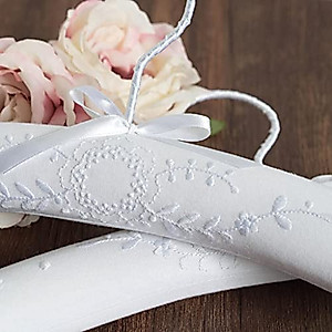 Colcolo Flower Padded Hanger Shirt Blouse Shoulder Shaper Hook Hanger - White, as described