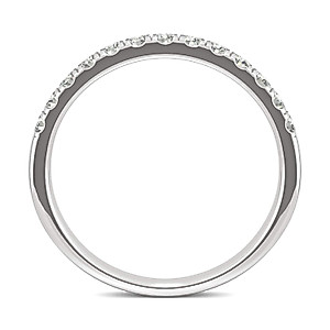 14K White Gold Forever One 1.8mm Round Moissanite Wedding Band-size 7 0.29cttw DEW by Charles & Colvard