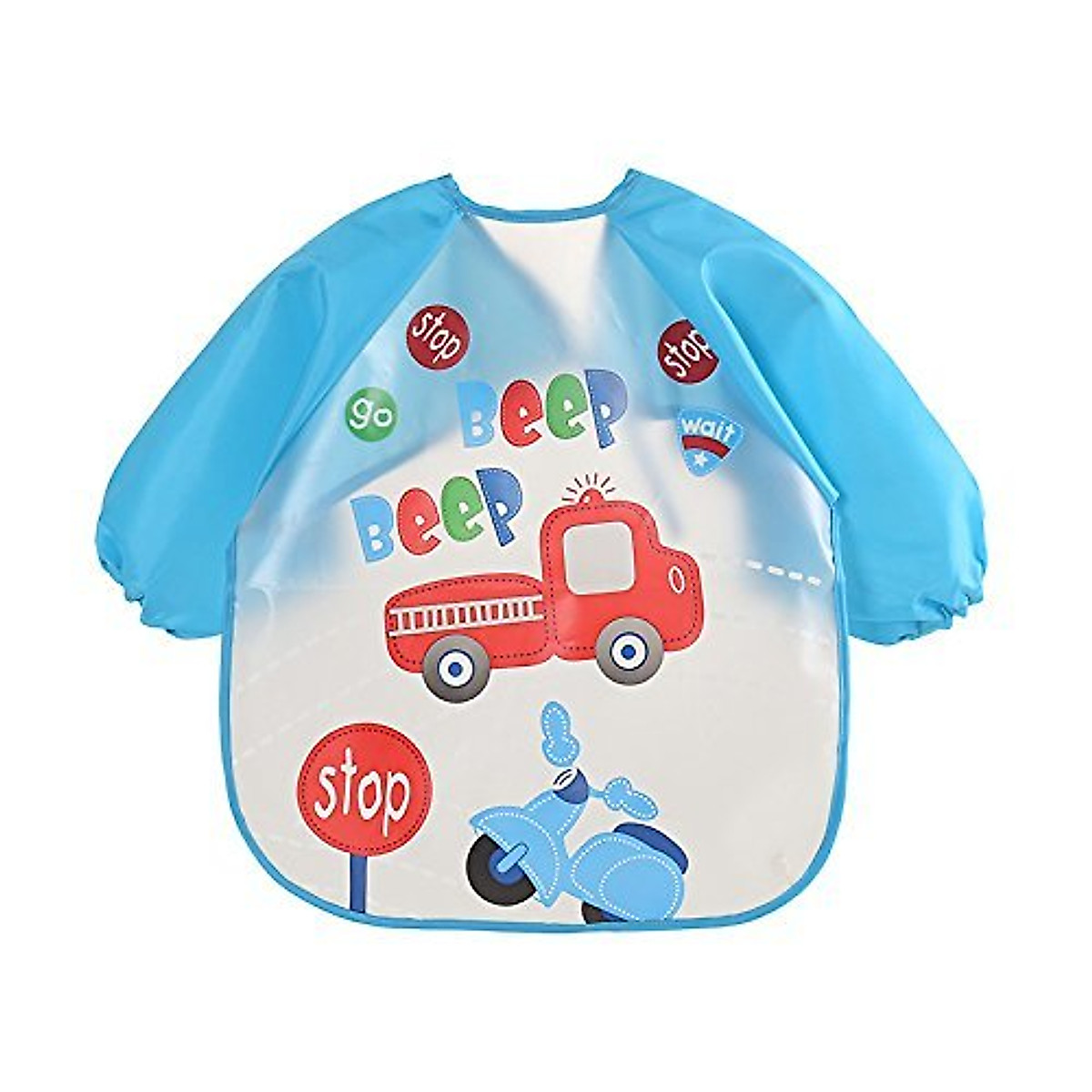 HAIMOBURG 4 Pcs Long Sleeved Baby Bibs Waterproof Sleeved Bib 9-36 Monts