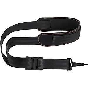 e-Times Saxophone Neck Strap, Soft Adjustable Sax Leather Neck Padded for Alto Tenor Soprano Baritone Sax, Clarinet