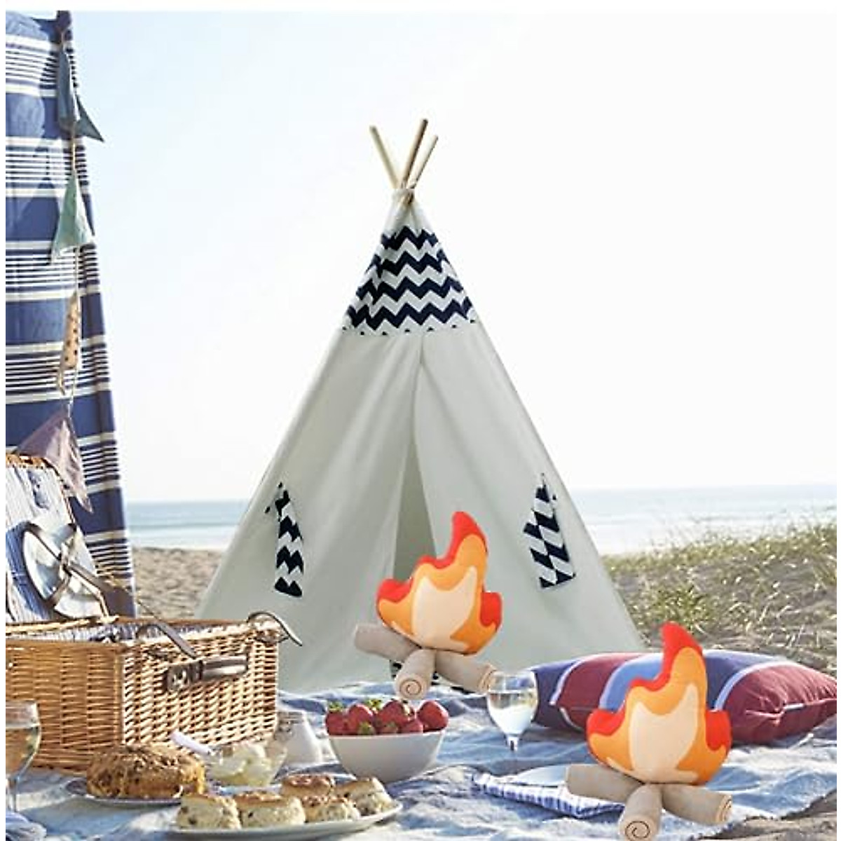 Fun Campfire Plush, Simulation Flame Plush Toys, Outdoor Camping Room Decoration, Suitable for Boys and Girls Christmas, Birthday Surprise Gift (Small)