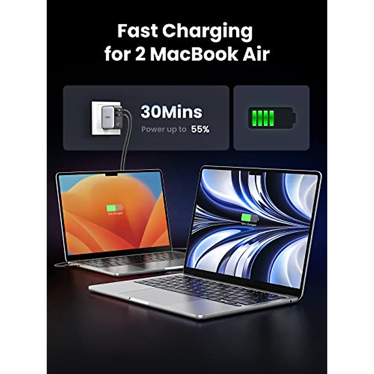 UGREEN 100W USB C Charger, Nexode 4-Port GaN Foldable Compact Wall Charger Power Adapter Compatible with MacBook Pro/Air, iPad, iPhone 14 Pro, Galaxy S23 Ultra, Steam Deck, Dell XPS, Google Pixelbook