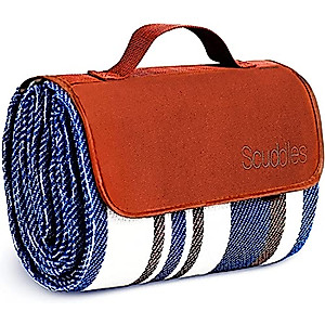 Scuddles SC-CM-01 Extra Large Picnic & Outdoor Dual Layers for Outdoor Water-Resistant Handy Mat Tote Spring Summer Camping Blanket for The Beach