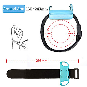 (2 Pack) Orzero Just Dance Adjustable Wristbands Set Compatible for Ring Fit Adventure Switch Joy-Con Controllers Gamepad with Hook&Loop Strap